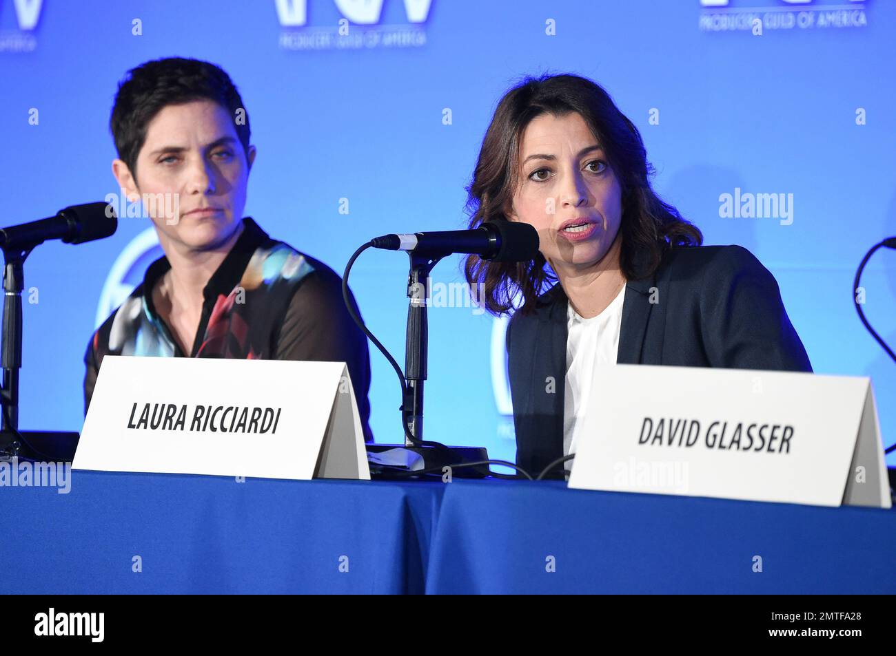Moira Demos, left, and Laura Ricciardi attend the 9th Annual Produced ...