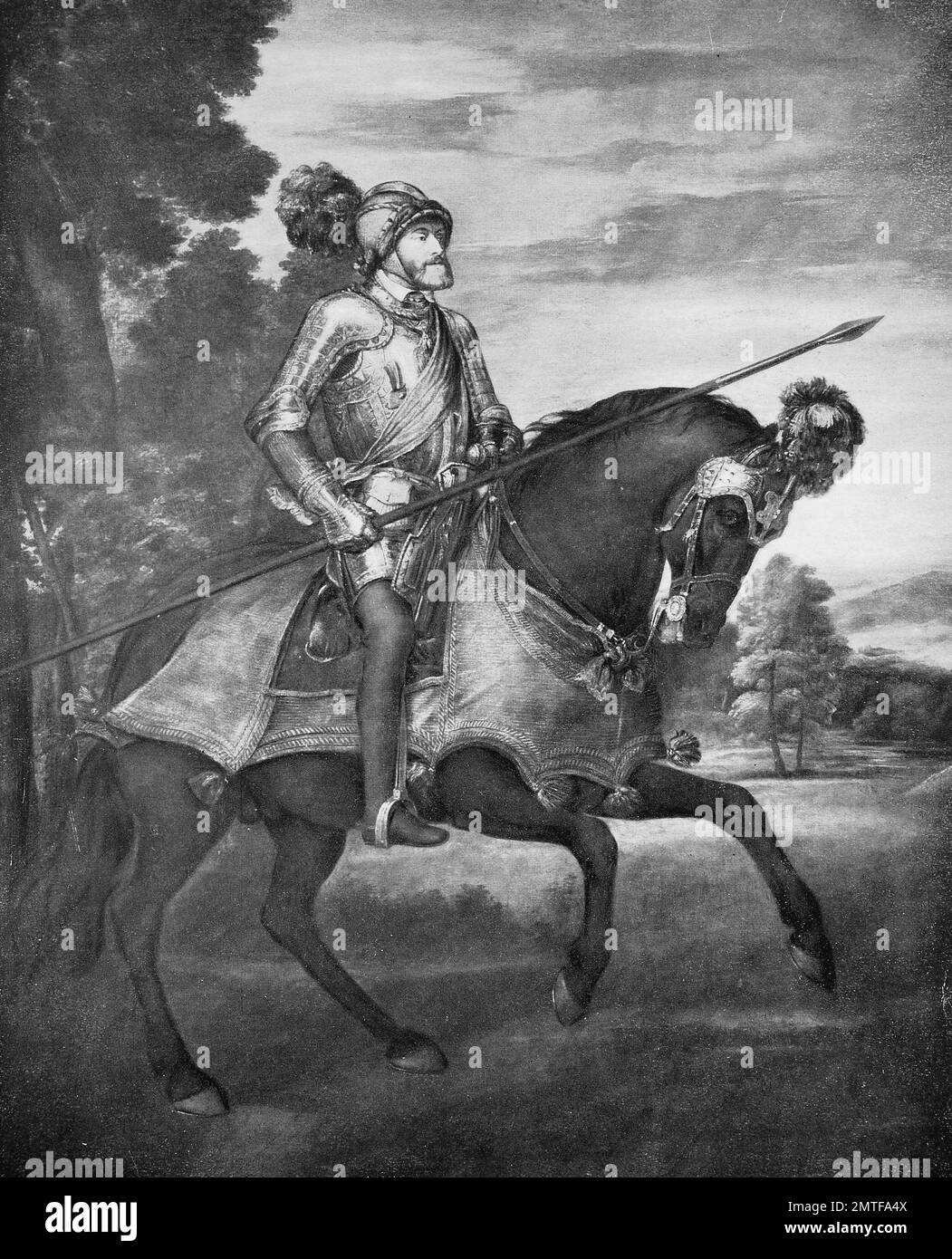 Charles V, Holy Roman Emperor, here at the battle of Muehlberg Stock ...