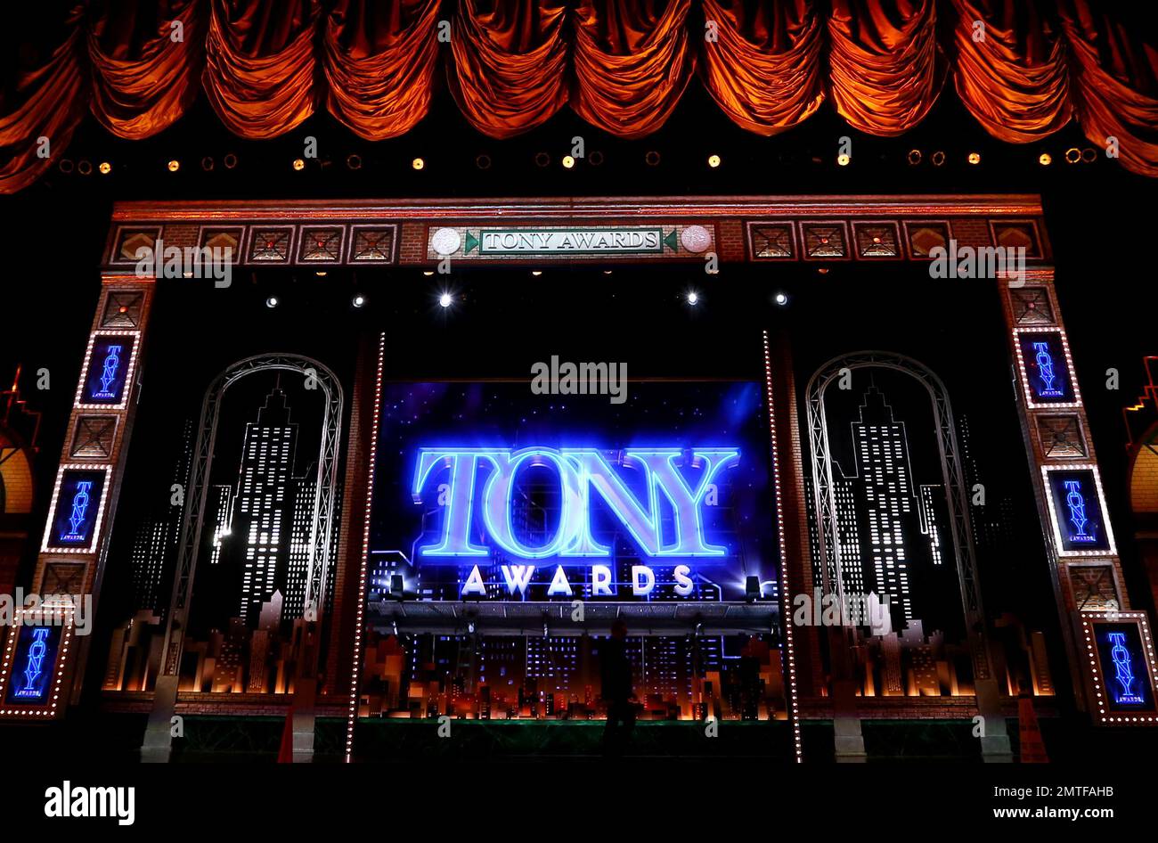 A view of the stage at the 71st annual Tony Awards on Sunday, June 11 ...