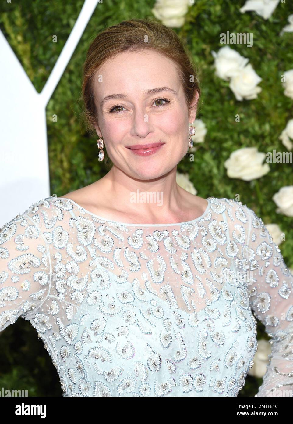 Jennifer Ehle arrives at the 71st annual Tony Awards at Radio City ...
