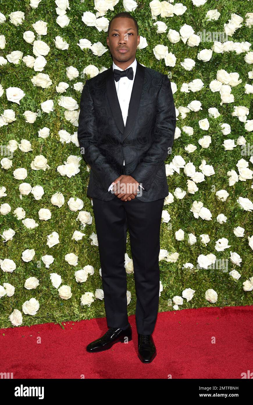 Corey Hawkins arrives at the 71st annual Tony Awards at Radio City ...