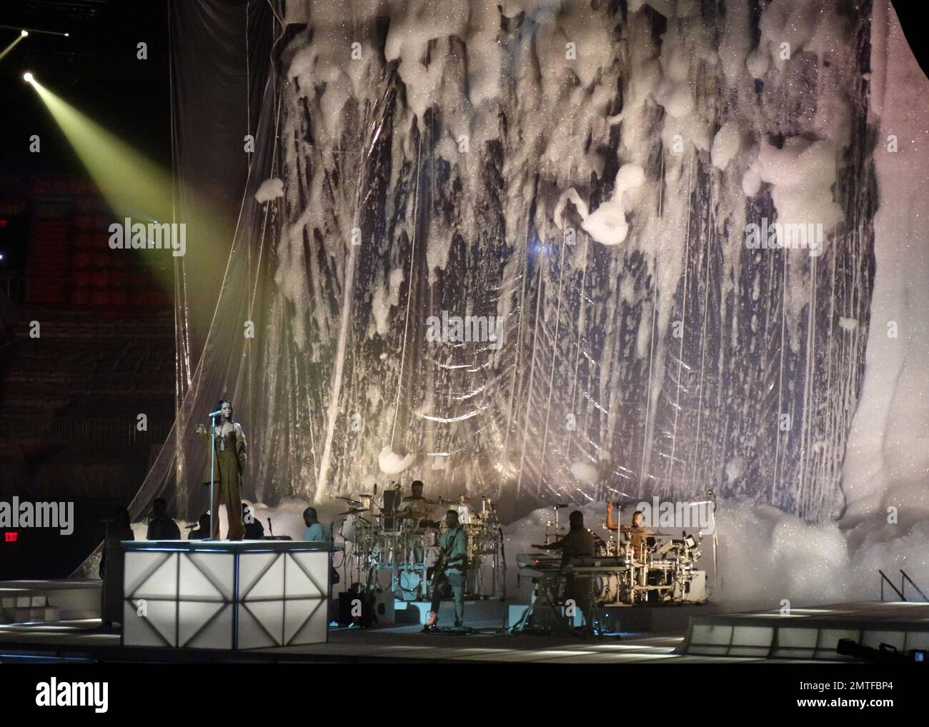 Singer Rihanna seen performing the third show of her tour for her new ...