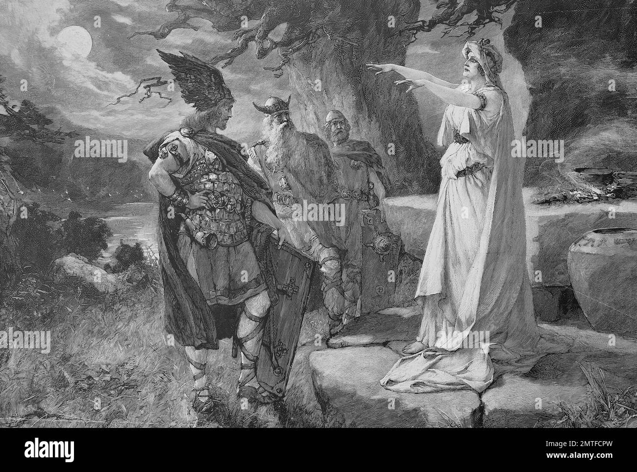 Armin with the seer, fortune-teller, before the battle with Germanicus ...