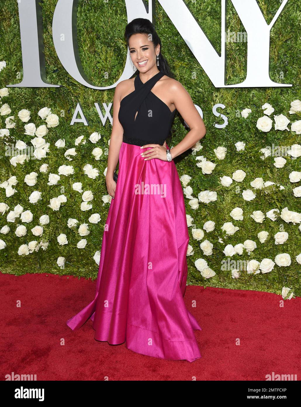 Courtney Reed arrives at the 71st annual Tony Awards at Radio City ...