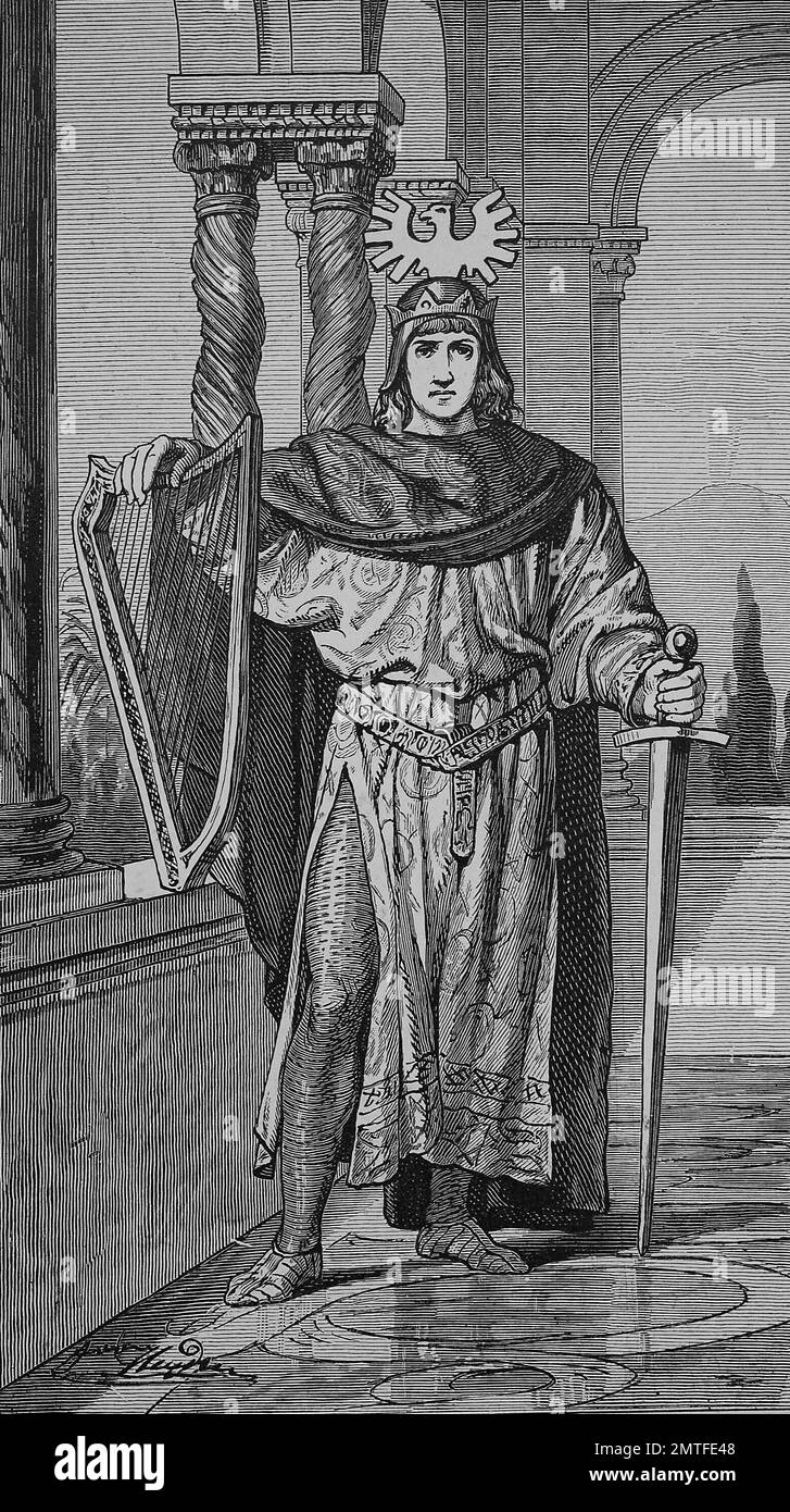 Frederick II was a Holy Roman Emperor, dressed as a Minnesinger Stock ...