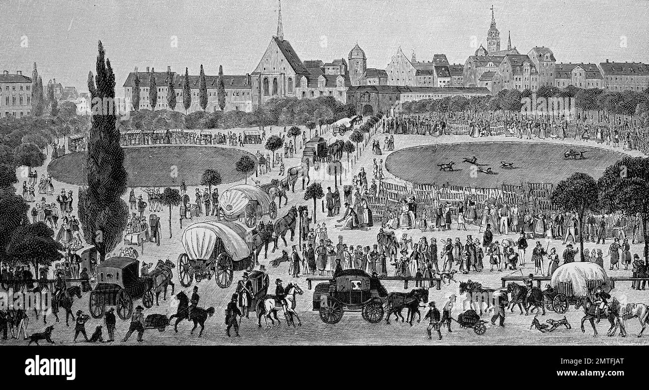 Traffic infront of the Grimmaischentor, gate Grimmaischen, Leipzig ...