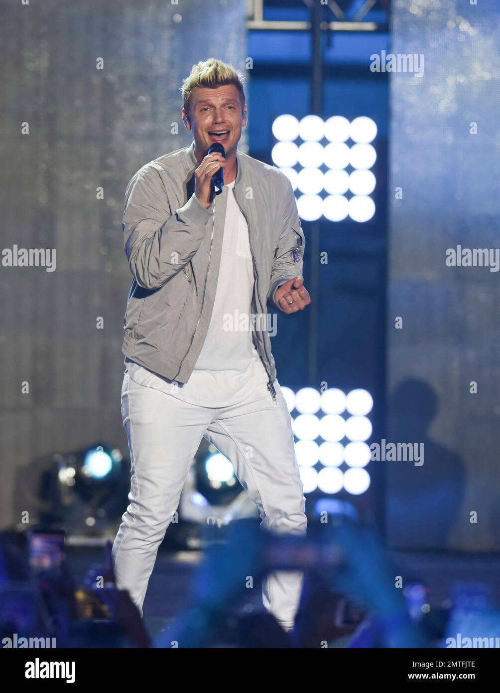 Nick Carter from Backstreet Boys performs at the iHeartRadio Summer ...