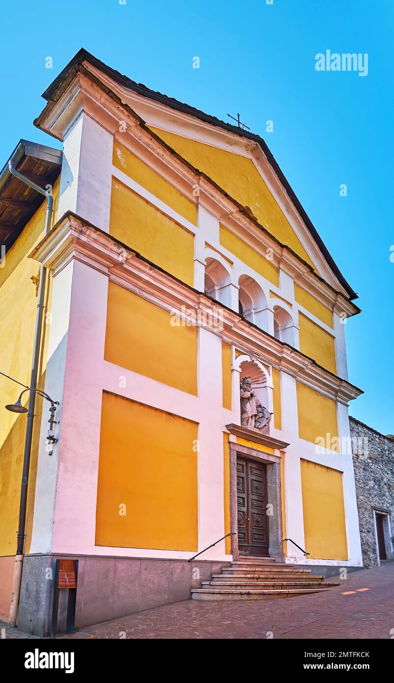 Exterior of historic Santa Caterina Convent, decorated with sculpture ...