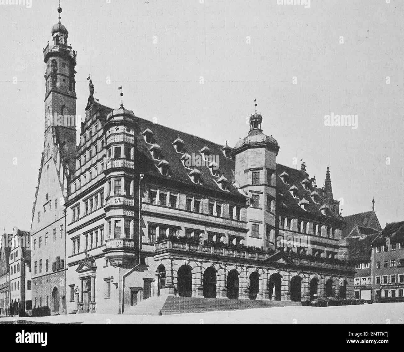 the townhall of Rotherburg ob dr Tauber, in the year 1600, Germany ...