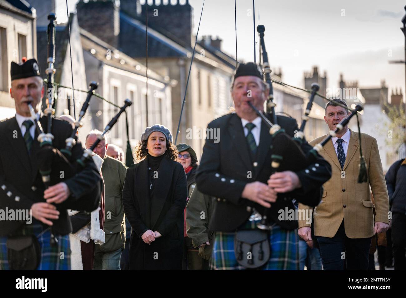 .Kelso, River Tweed, Scottish Borders, Scotland, UK. Official opening ...