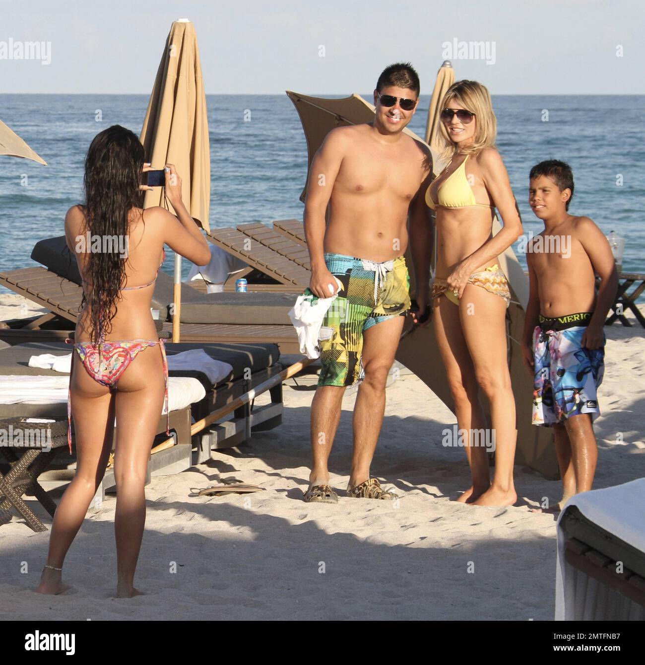 Rita Rusic spent the day on the beach again with her boyfriend. Rita at one point looked like ...