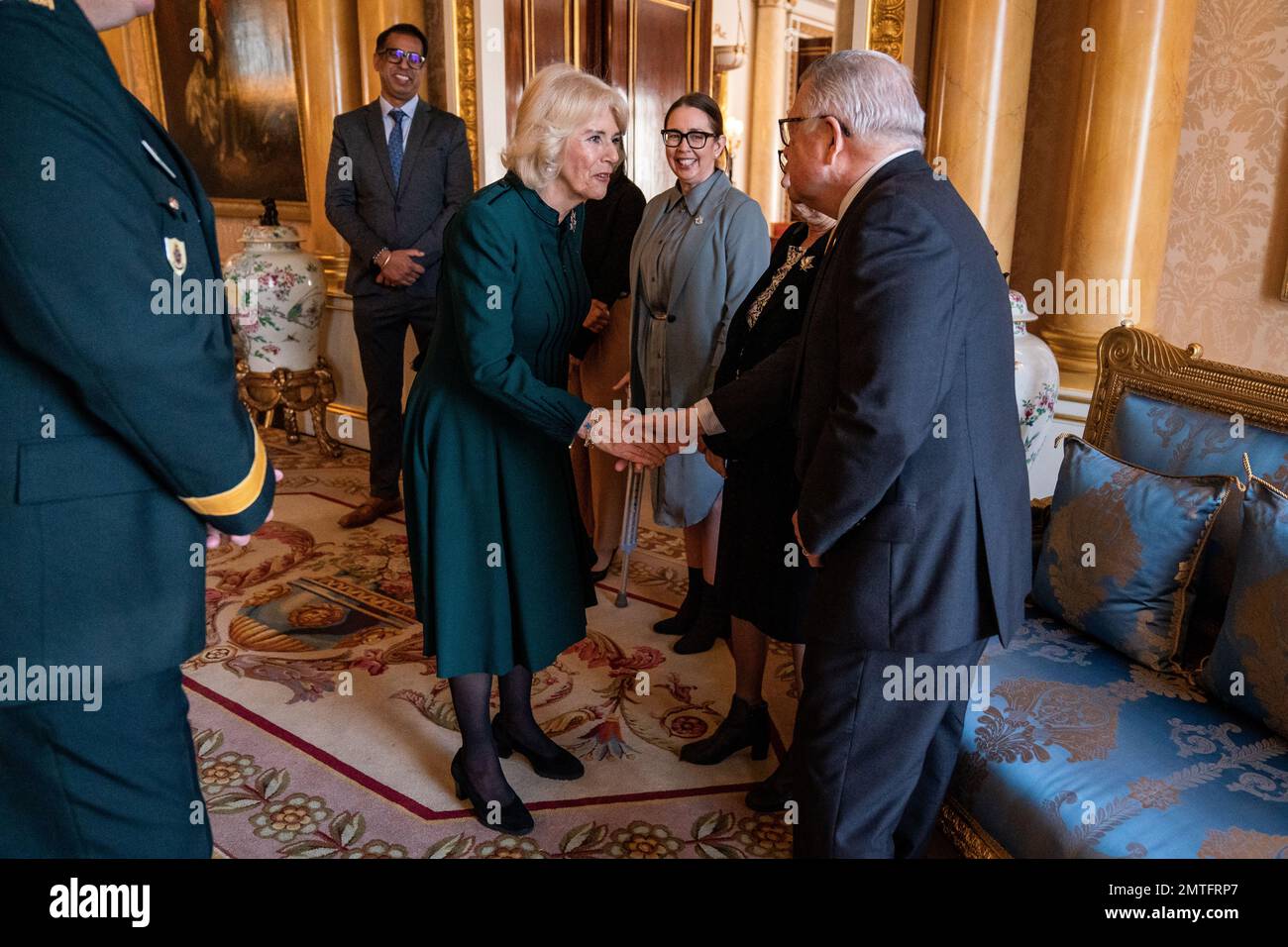 The Queen Consort meets with guests from the Canadian High Commission ...