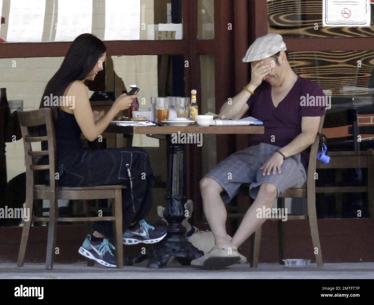 EXCLUSIVE!! Rob Schneider enjoys a casual lunch with his wife Patricia ...