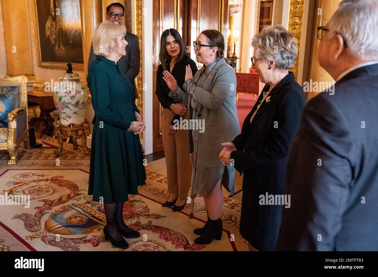 The Queen Consort meets with guests from the Canadian High Commission ...