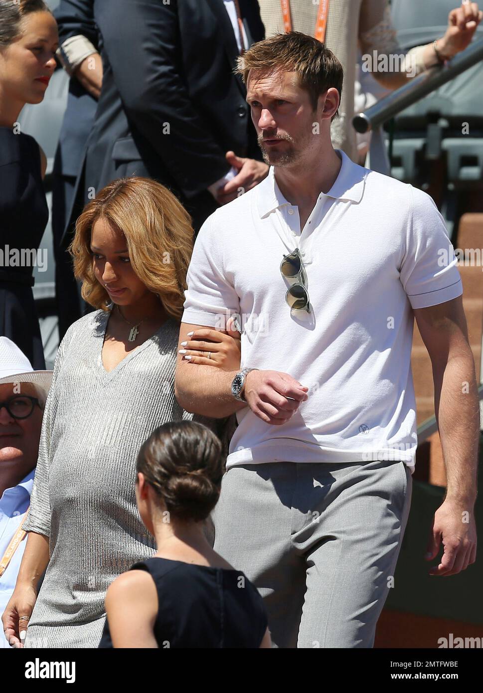 Swedish actor Alexander Skarsgard and French boxer Estelle Mossely ...