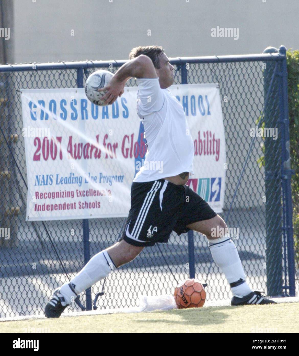Robbie Williams makes his debut in the LA Premier League soccer season ...