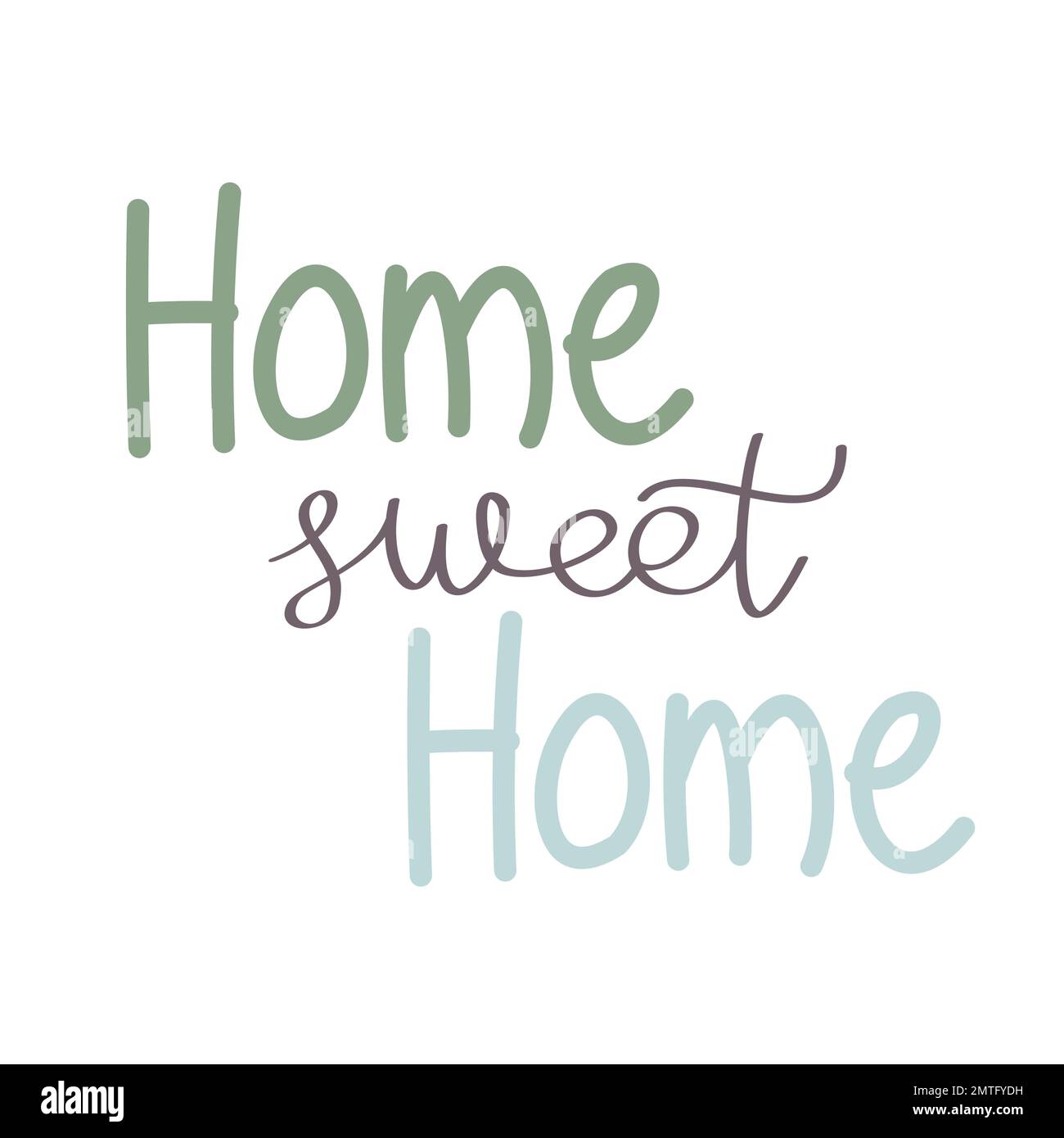 Hand-drawn isolated Home sweet home quote lettering Stock Vector Image ...
