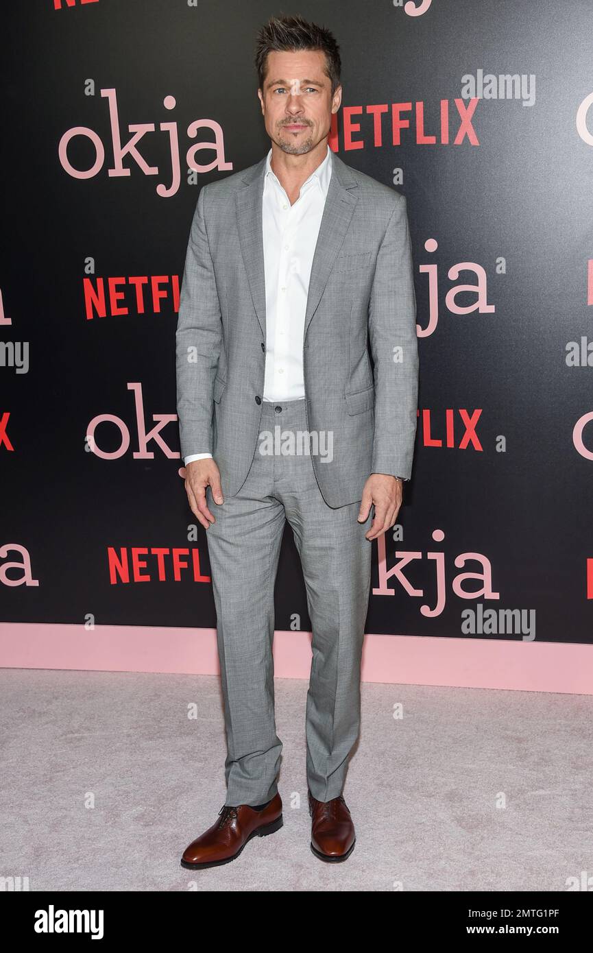 Executive producer Brad Pitt attends the premiere of Netflix's "Okja ...