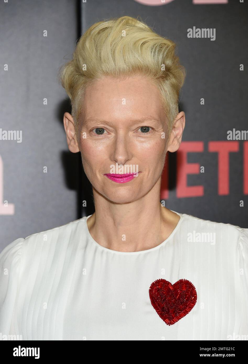 Actress Tilda Swinton attends the premiere of Netflix's "Okja" at AMC ...