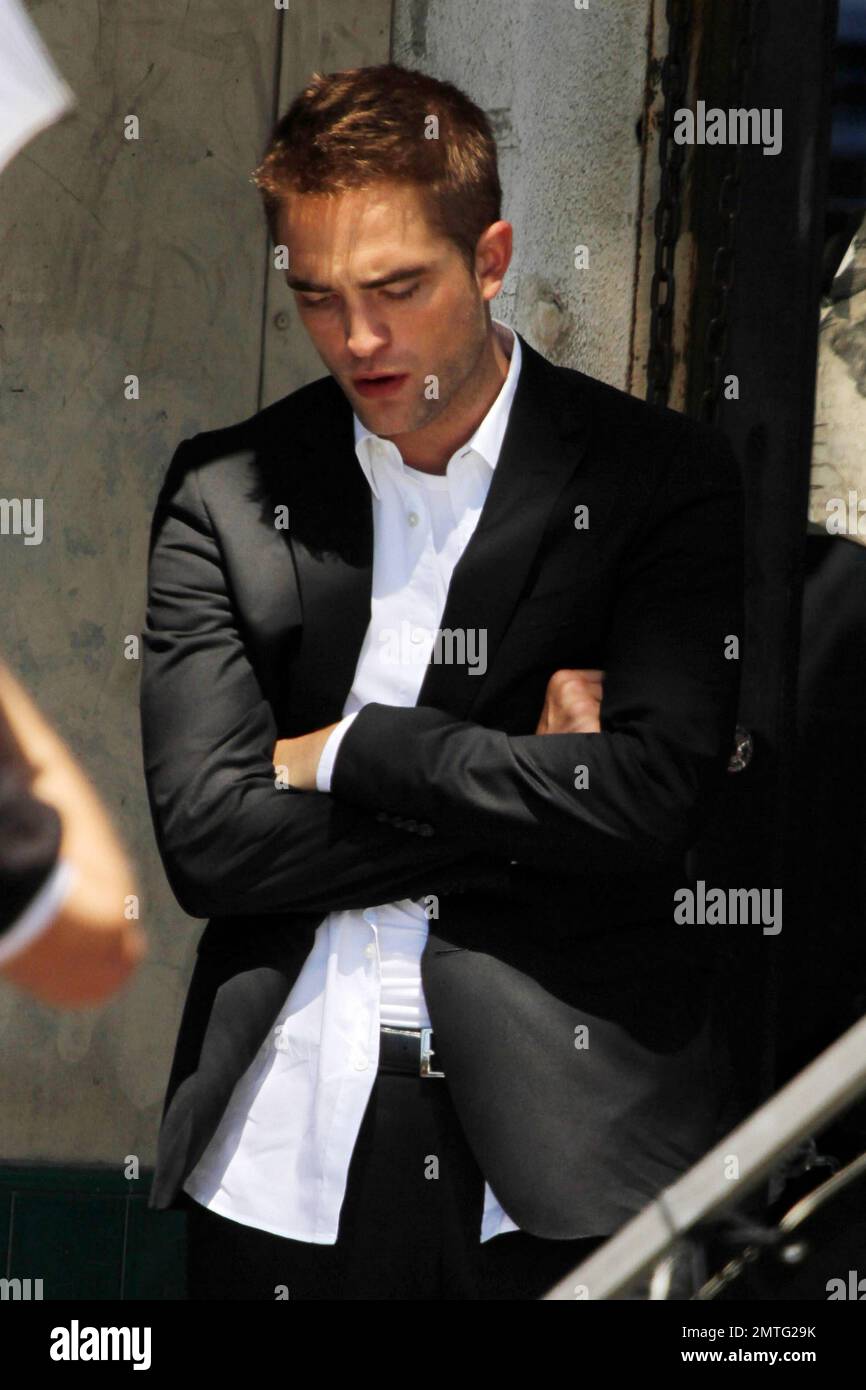 British actor Robert Pattinson was spotted on set location in Los ...
