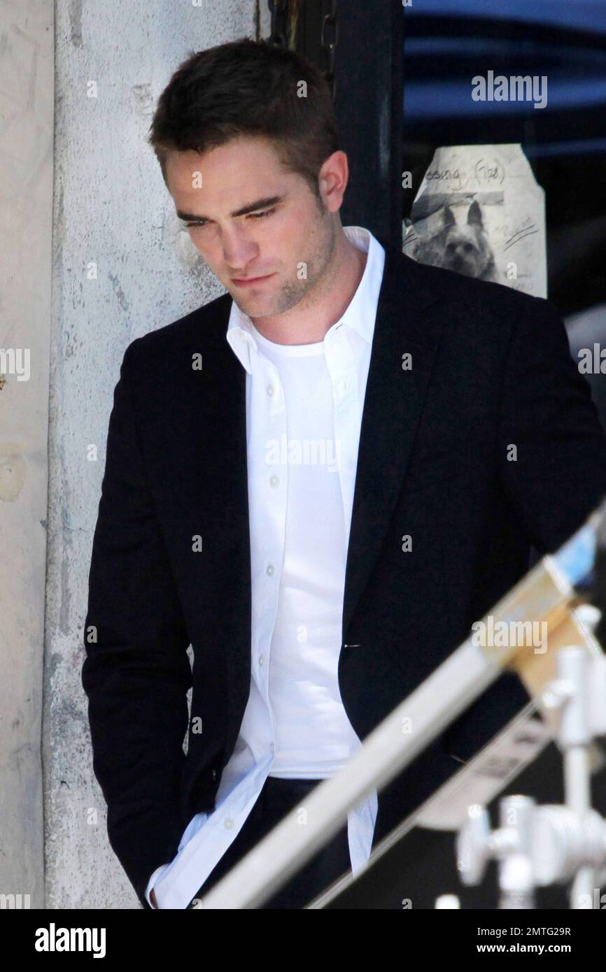British actor Robert Pattinson was spotted on set location in Los ...