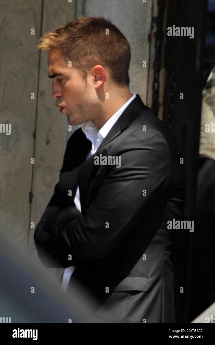 British actor Robert Pattinson was spotted on set location in Los ...