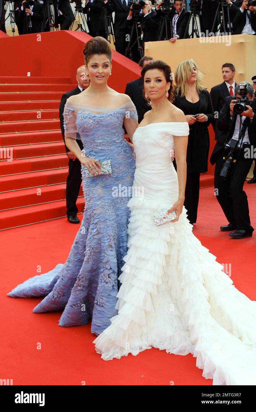 Eva Longoria and Aishwarya Rai at the opening night premiere of "Robin ...