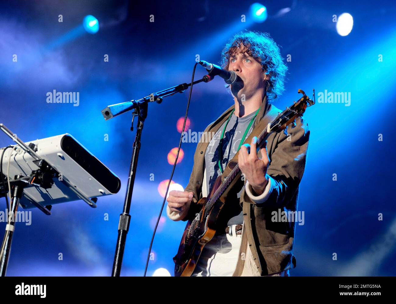Johnny Borrell of Razorlight performs onstage at the Isle of Wight ...