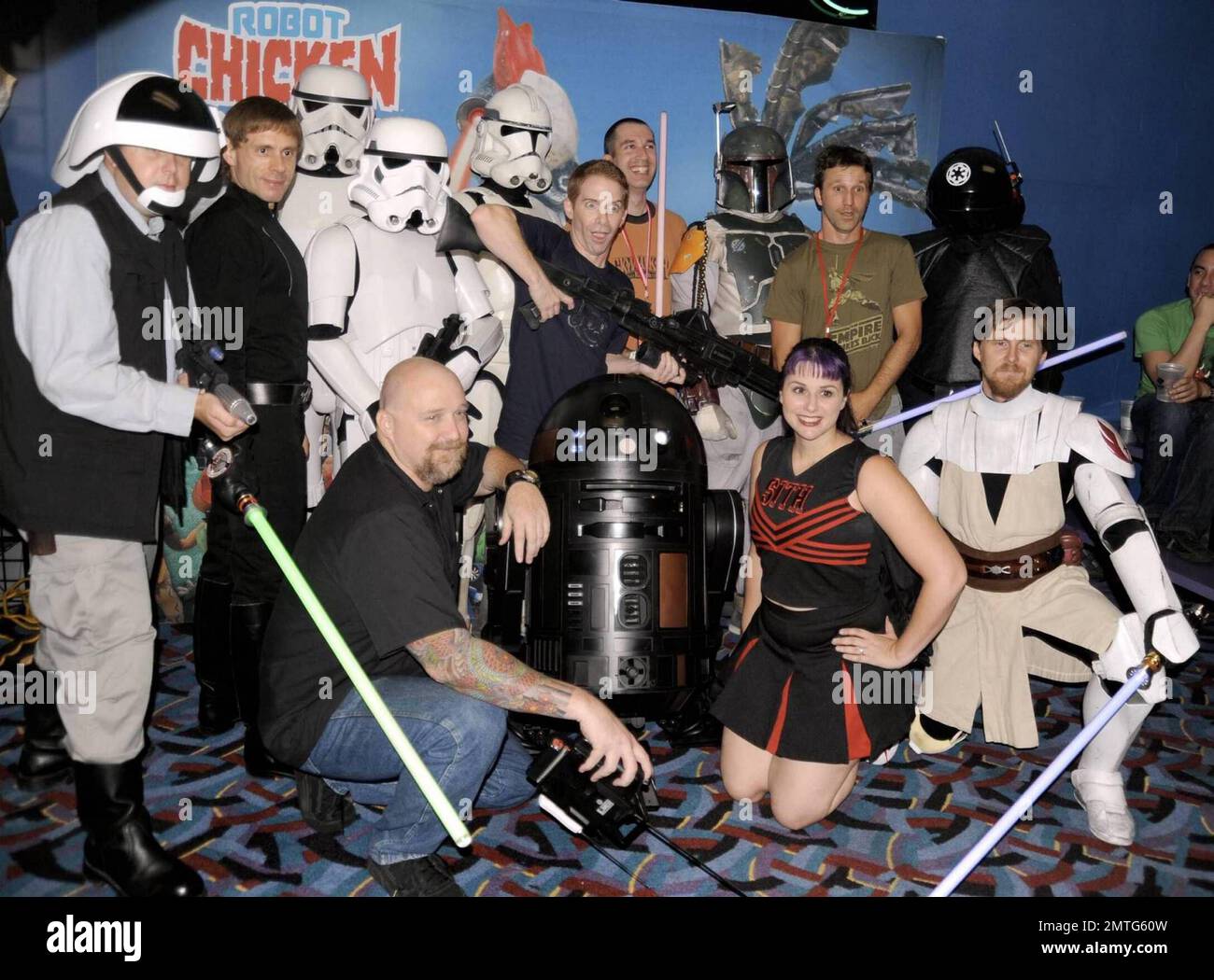 Matthew Senreich, Seth Green, Breckin Meyer at the Robot Chicken Skate ...