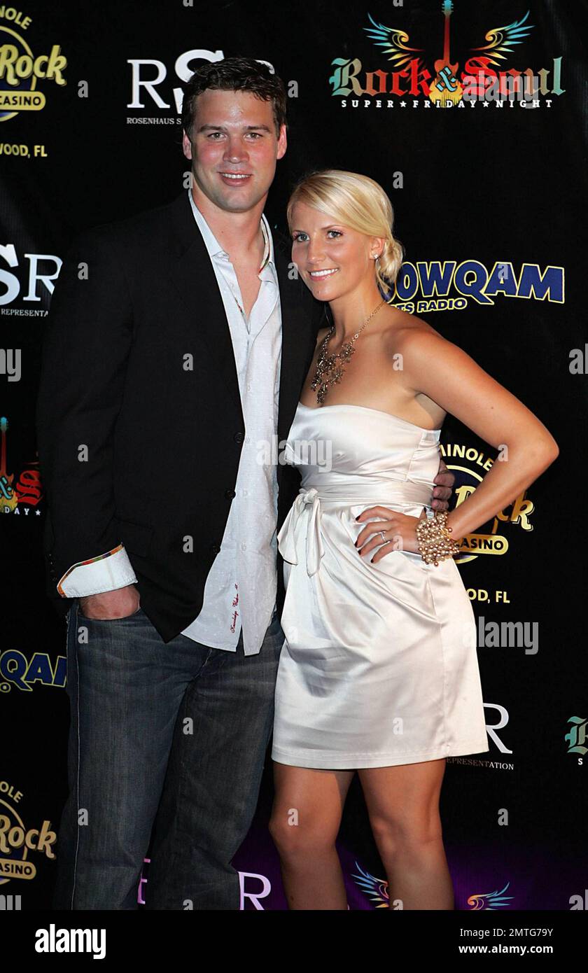 Drew Stanton of the Detroit Lions and his wife appear on the red carpet ...