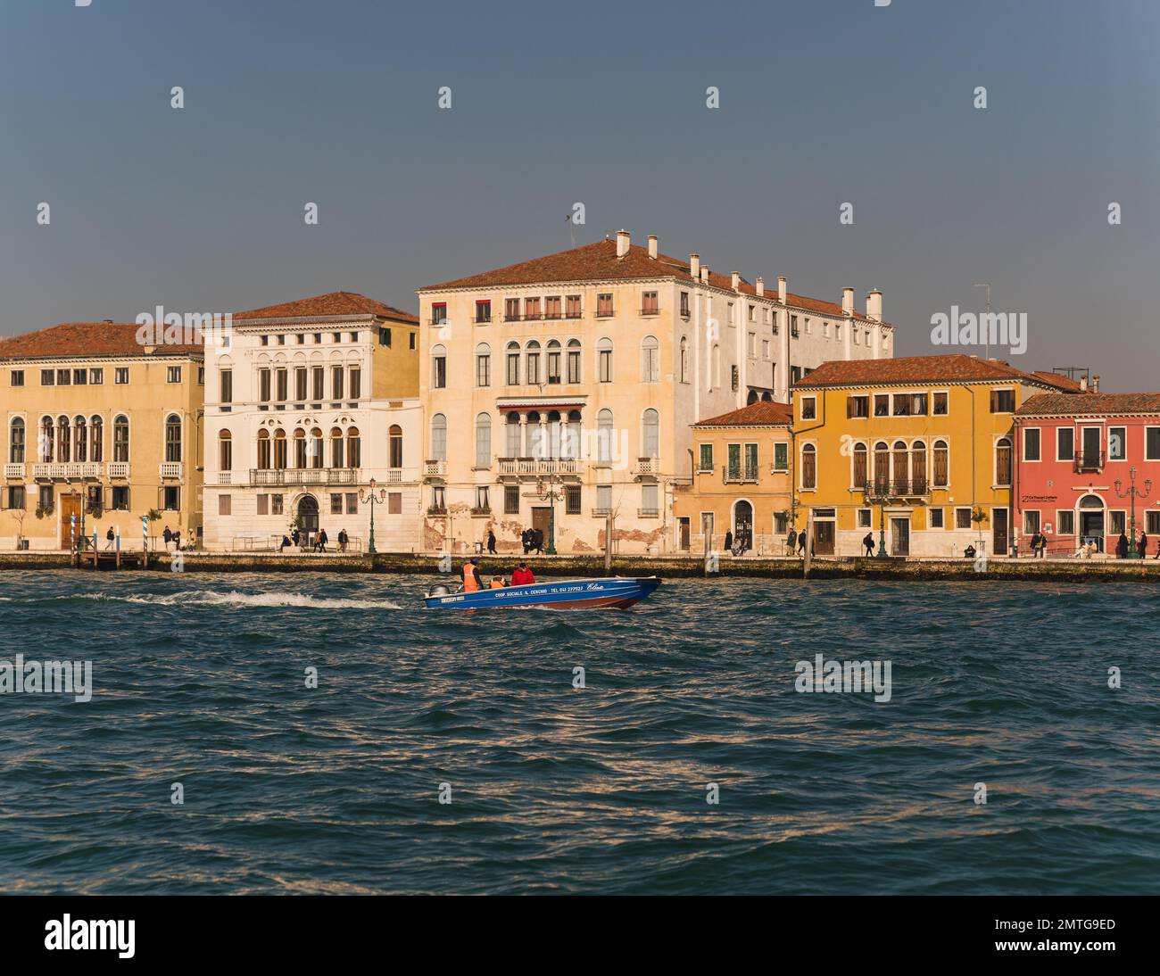 colorful buildings in Venice, Italy seen from the lagoon Stock Photo ...
