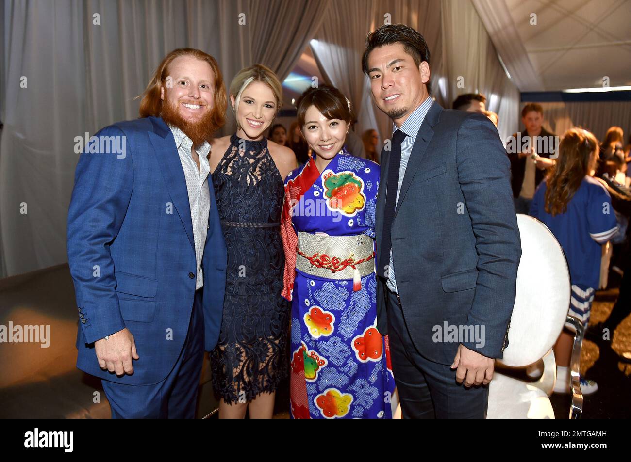 Justin Turner, from left, Kourtney Elizabeth, Saho Narushima, and Kenta ...