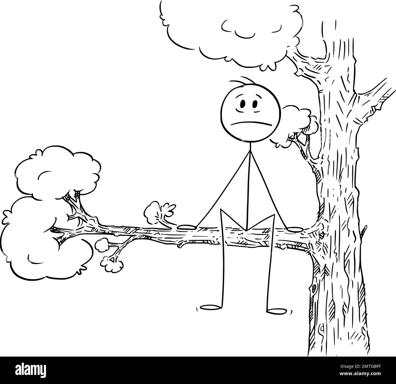 Cartoon unhappy tree hi-res stock photography and images - Alamy
