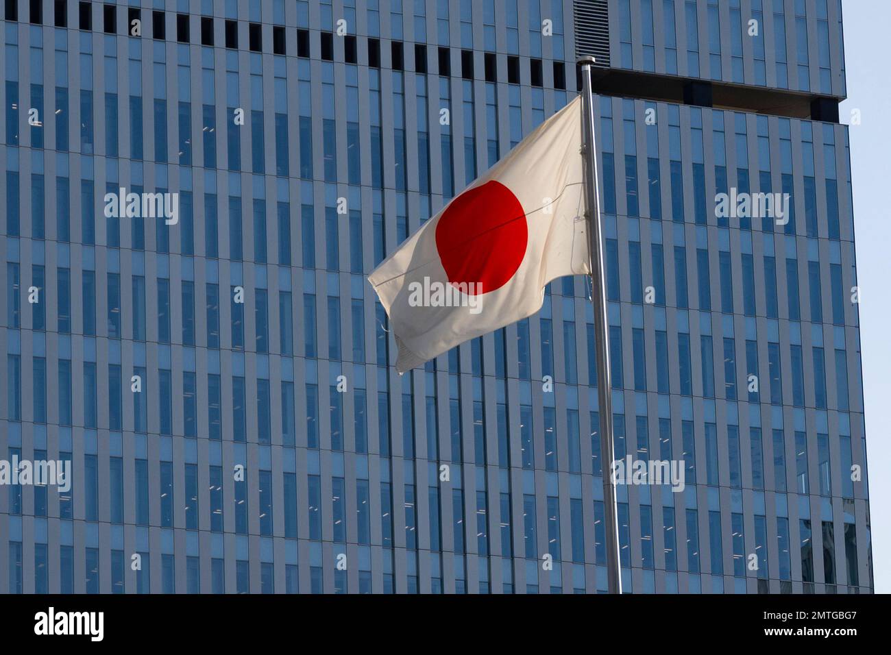 Tokyo, Japan. 1st Feb, 2023. A Hinomaru Japanese flag, Japan national ...