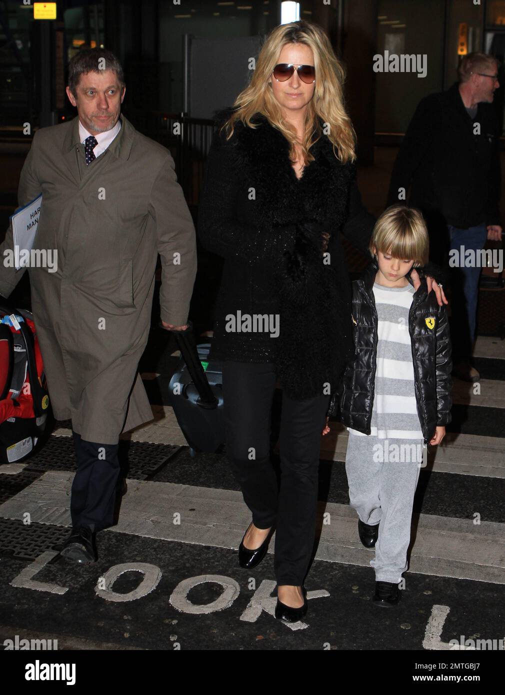 Rod Stewart, Penny Lancaster and sons Aiden and Alistair arrive at ...