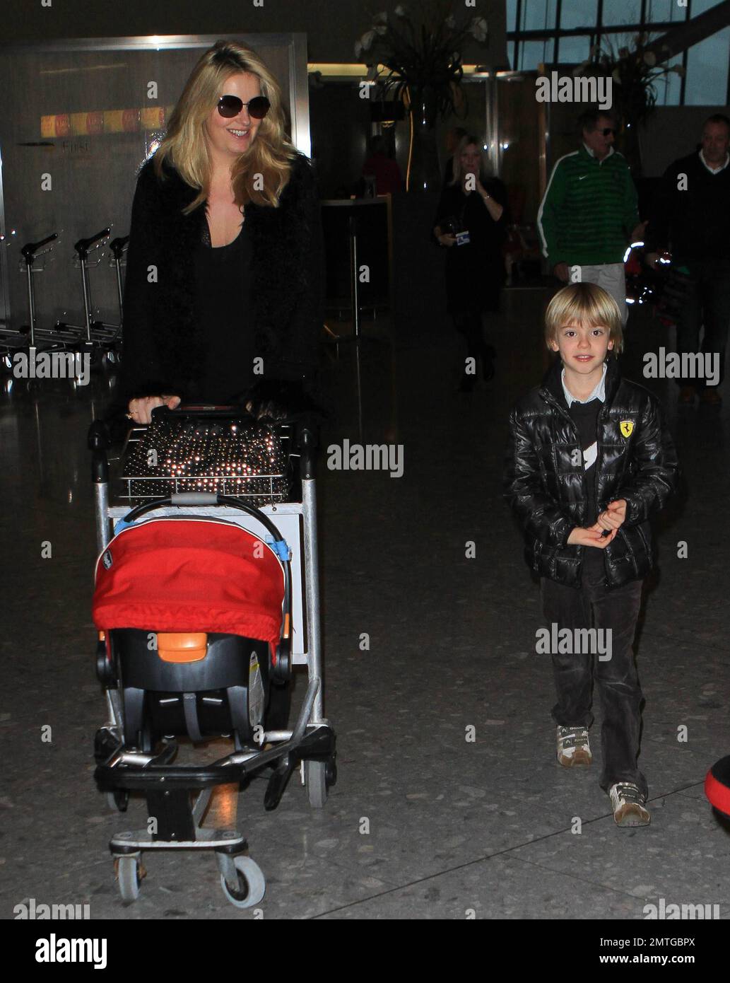 Rocker Rod Stewart, wife Penny Lancaster and their two children ...