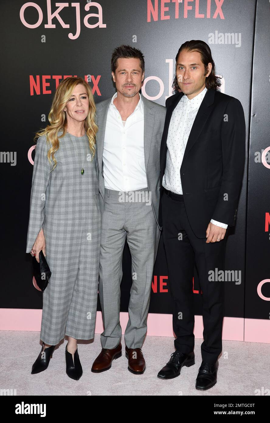 Producer Dede Gardner, left, executive producer Brad Pitt and producer ...