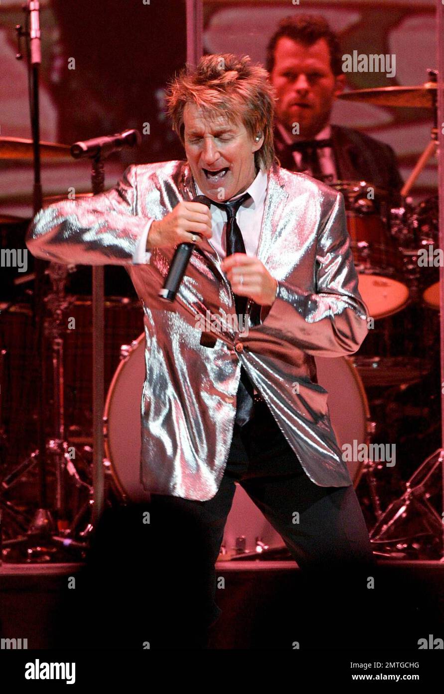 Rod Stewart performs in concert at Seminole Hard Rock Hotel & Casino ...