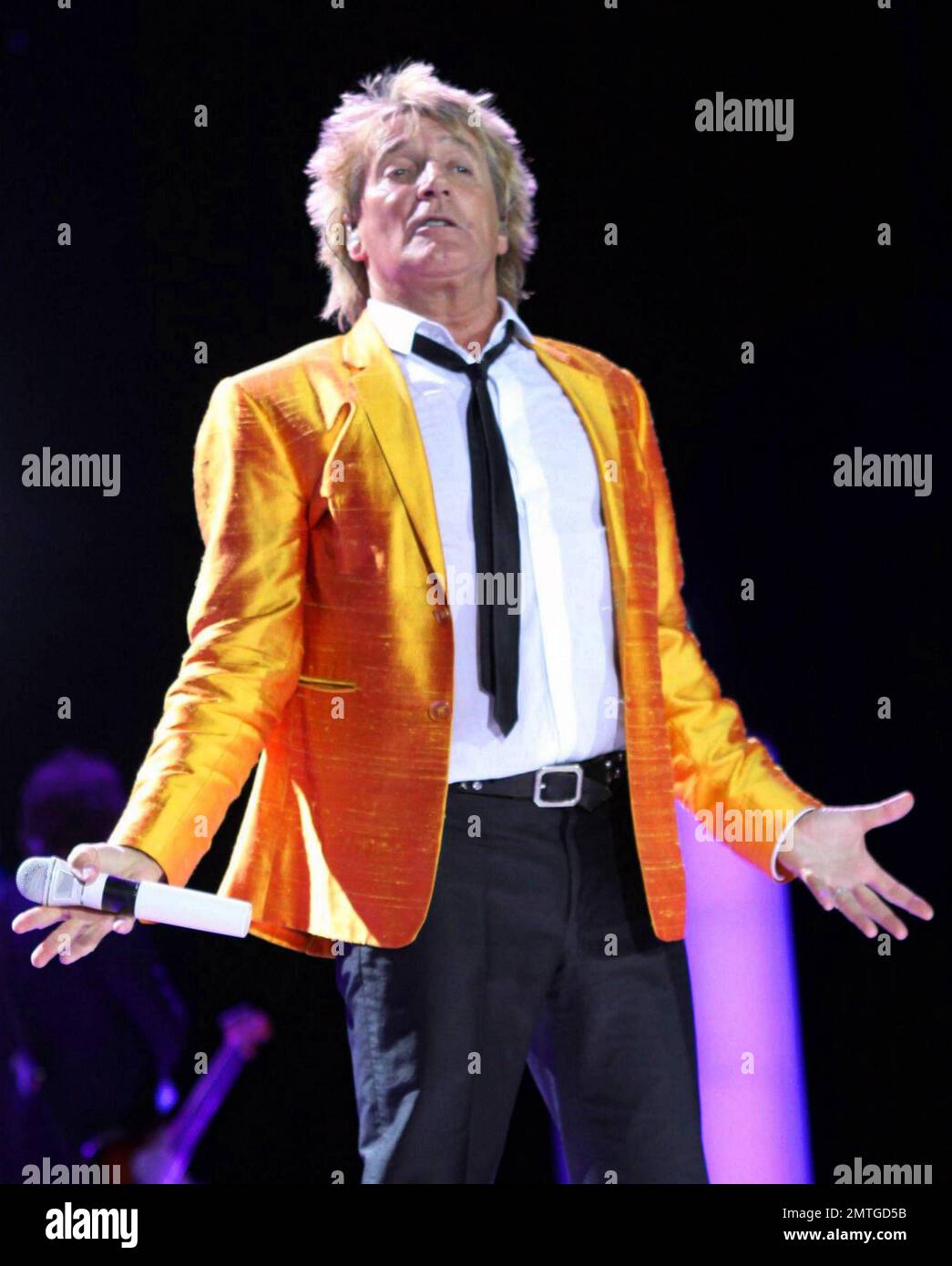 Legendary rocker Rod Stewart performs live at the O2 Arena in London ...