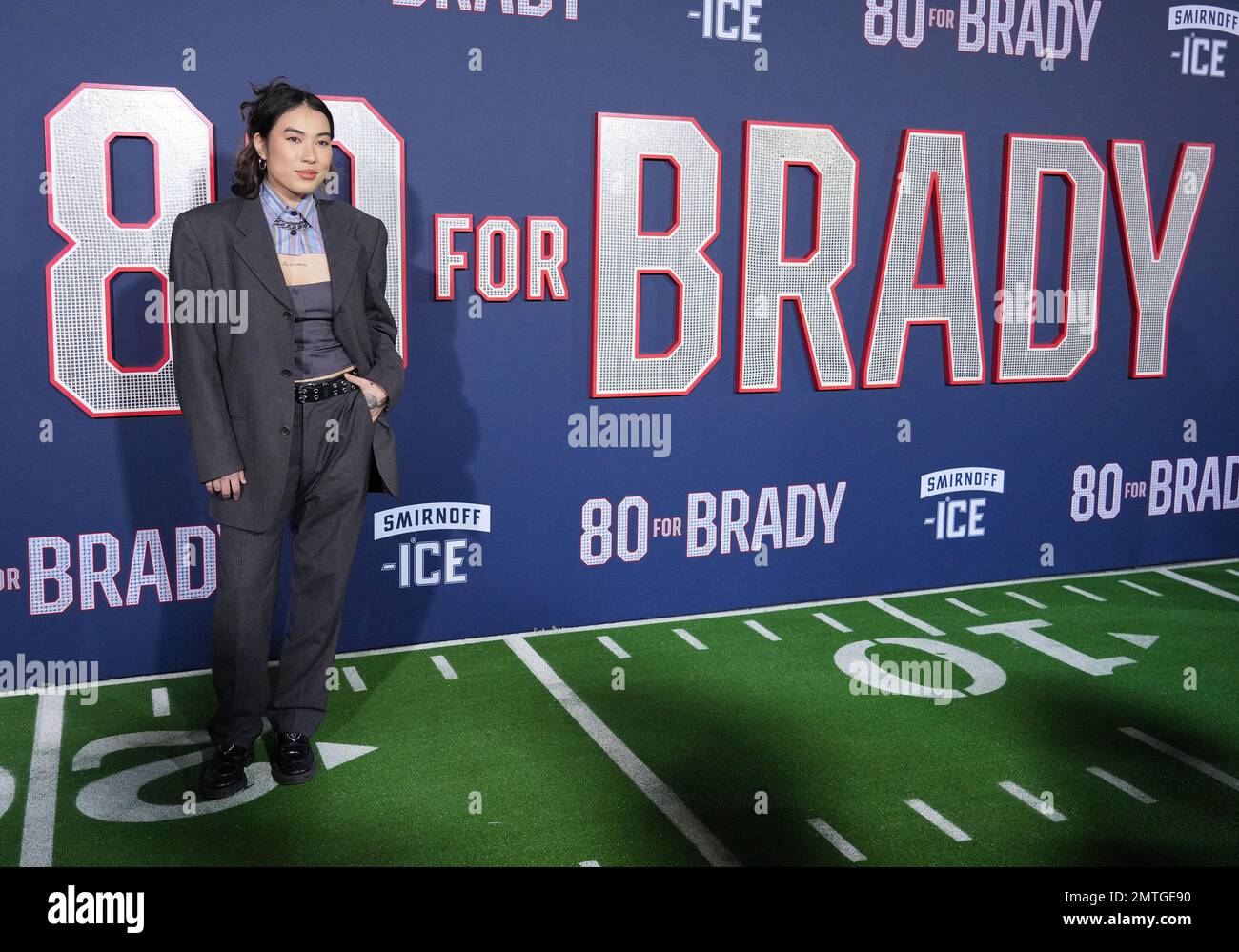 Hina Sabatine arrives at the 80 FOR BRADY Los Angeles Premiere held at ...