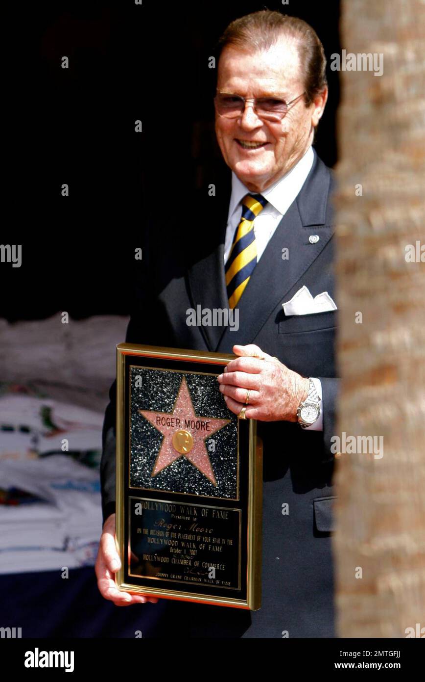 Roger Moore receives a star on the Hollywood Walk of Fame. Stephanie ...