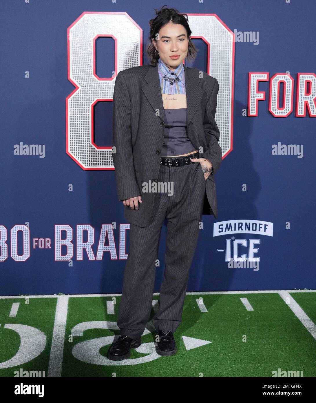 Hina Sabatine arrives at the 80 FOR BRADY Los Angeles Premiere held at ...