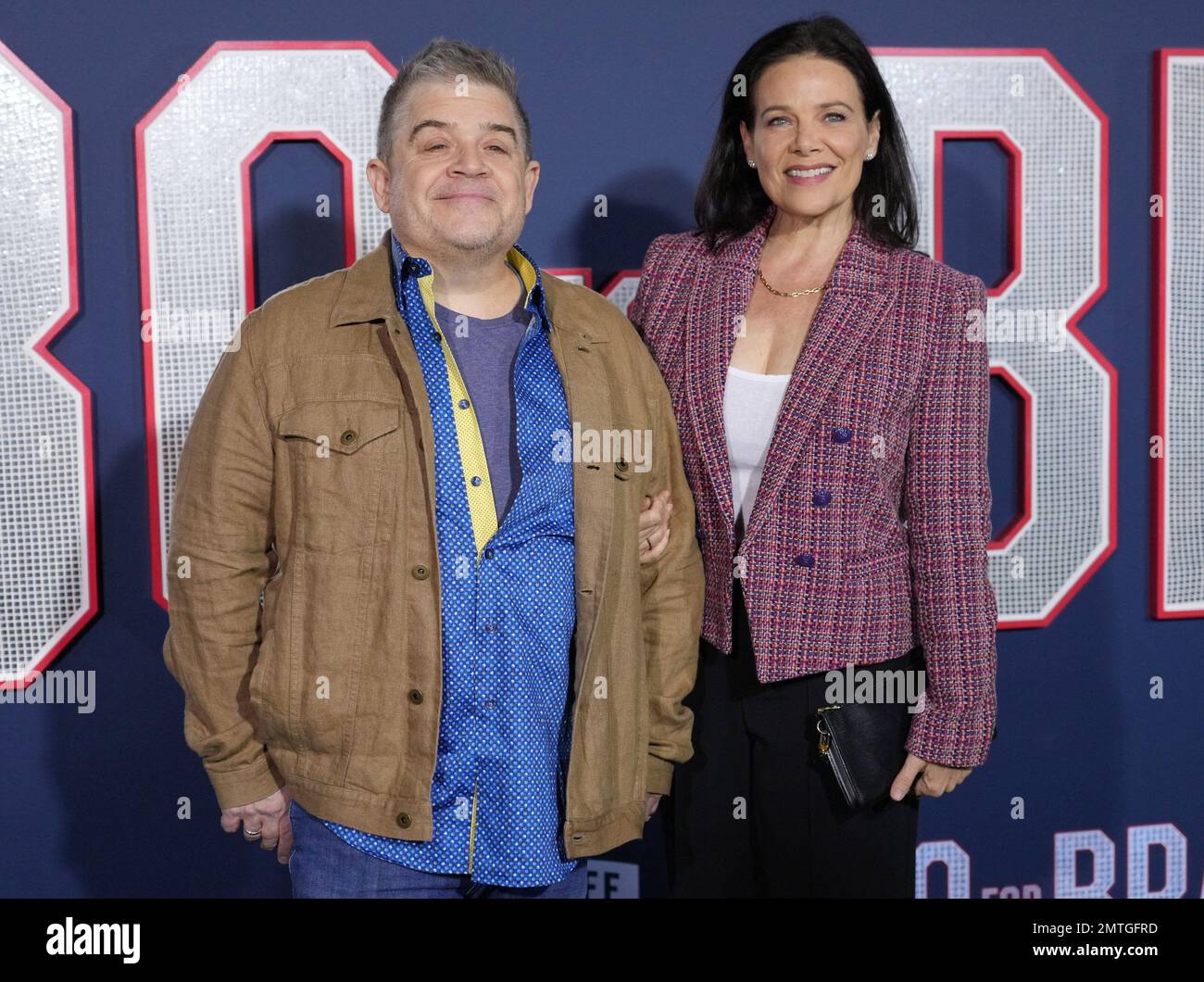 (L-R) Patton Oswalt and Meredith Salenger at the 80 FOR BRADY Los ...