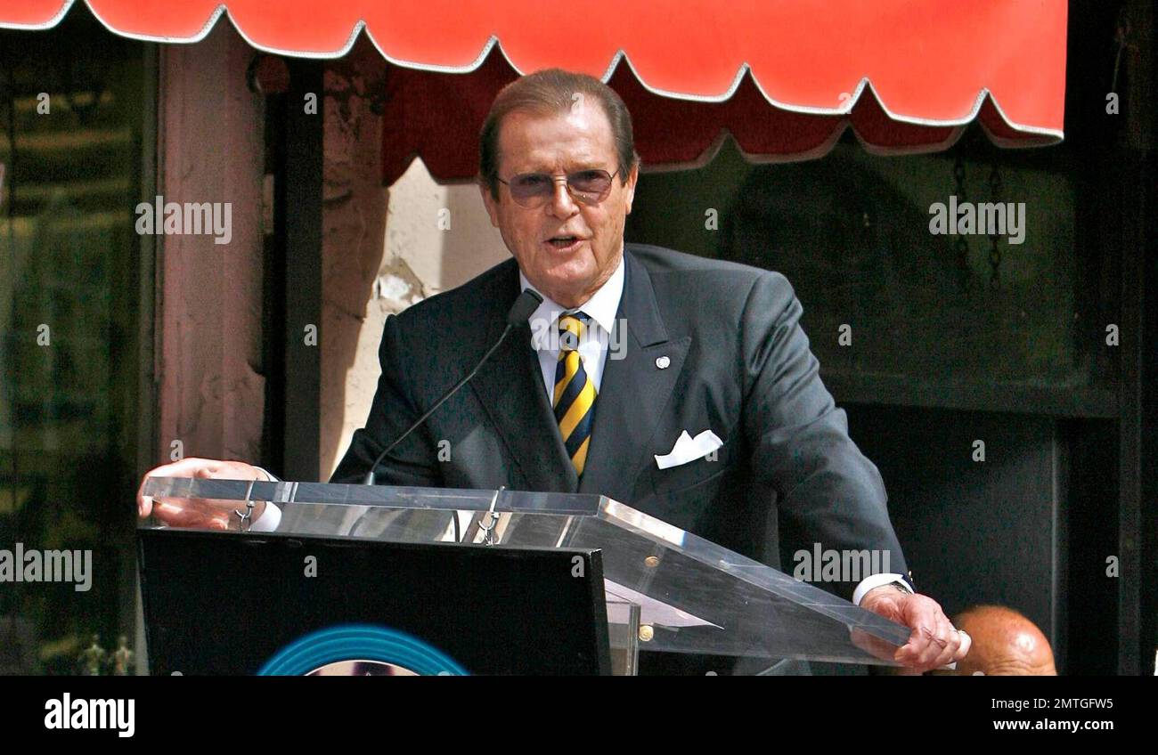 Roger Moore receives a star on the Hollywood Walk of Fame. Stephanie ...