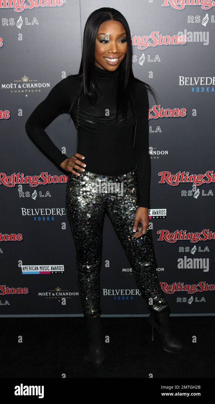 Singer Brandy arrives at the Rolling Stone Magazine 2010 American Music ...