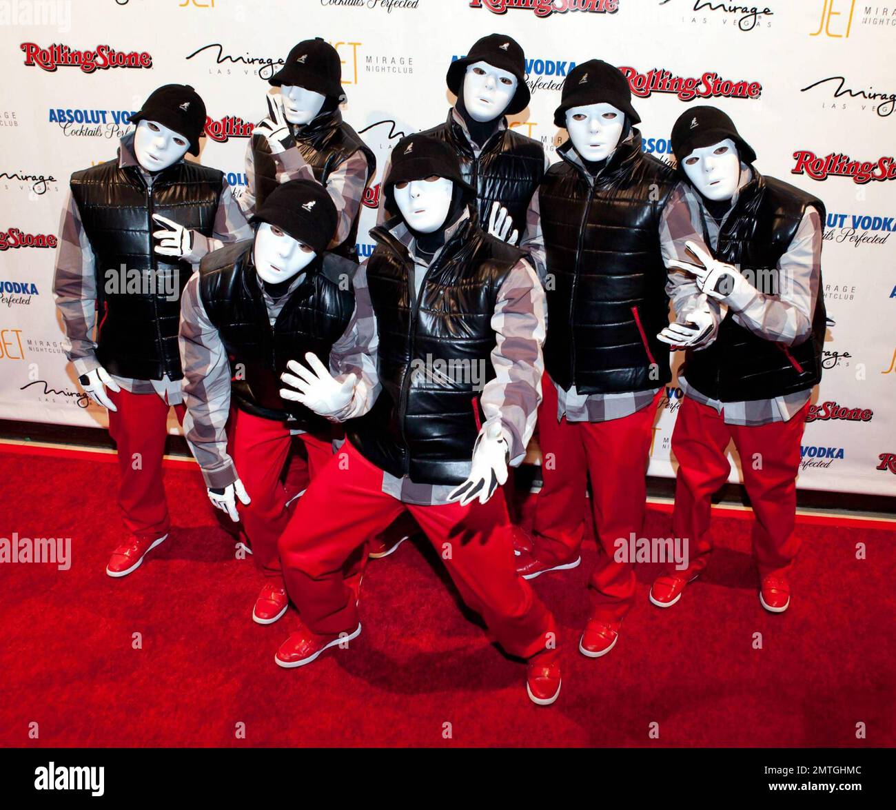 JabbaWockeeZ pose on the red carpet at Jet nightclub inside the Mirage ...