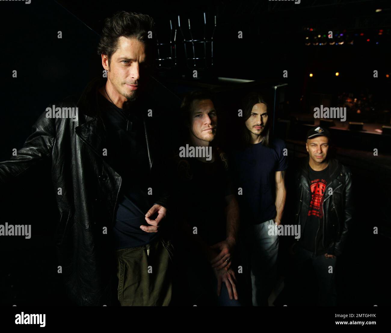FILE - In this May 1, 2005, file photo, Audioslave band members Chris ...