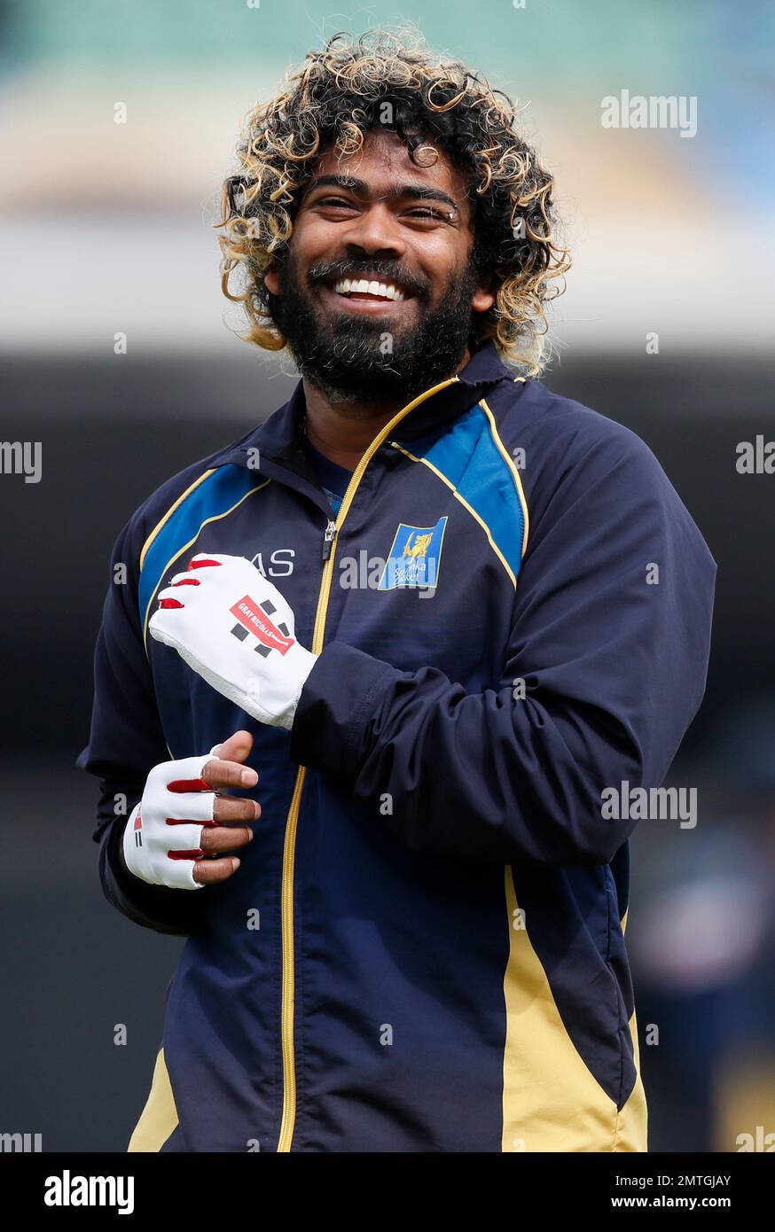 Sri Lanka's Lasith Malinga smiles ahead of the ICC Champions Trophy ...