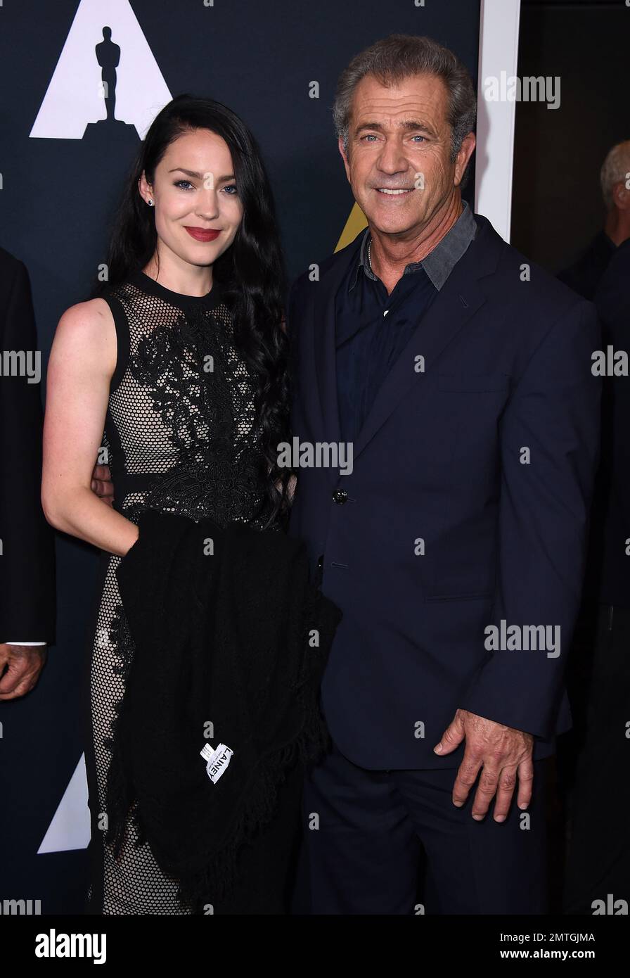 Rosalind Ross and Mel Gibson arrive at the Richard Donner Tribute on ...