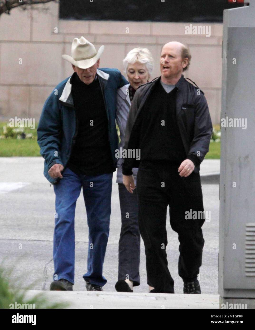 Exclusive!! Ron Howard takes a walk in Burbank with equally balding ...